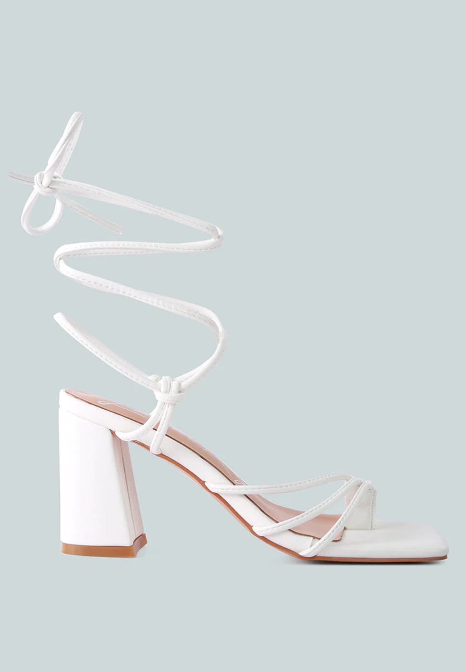 Piri Toe Ring Tie Up Block Sandals - Walmart.com