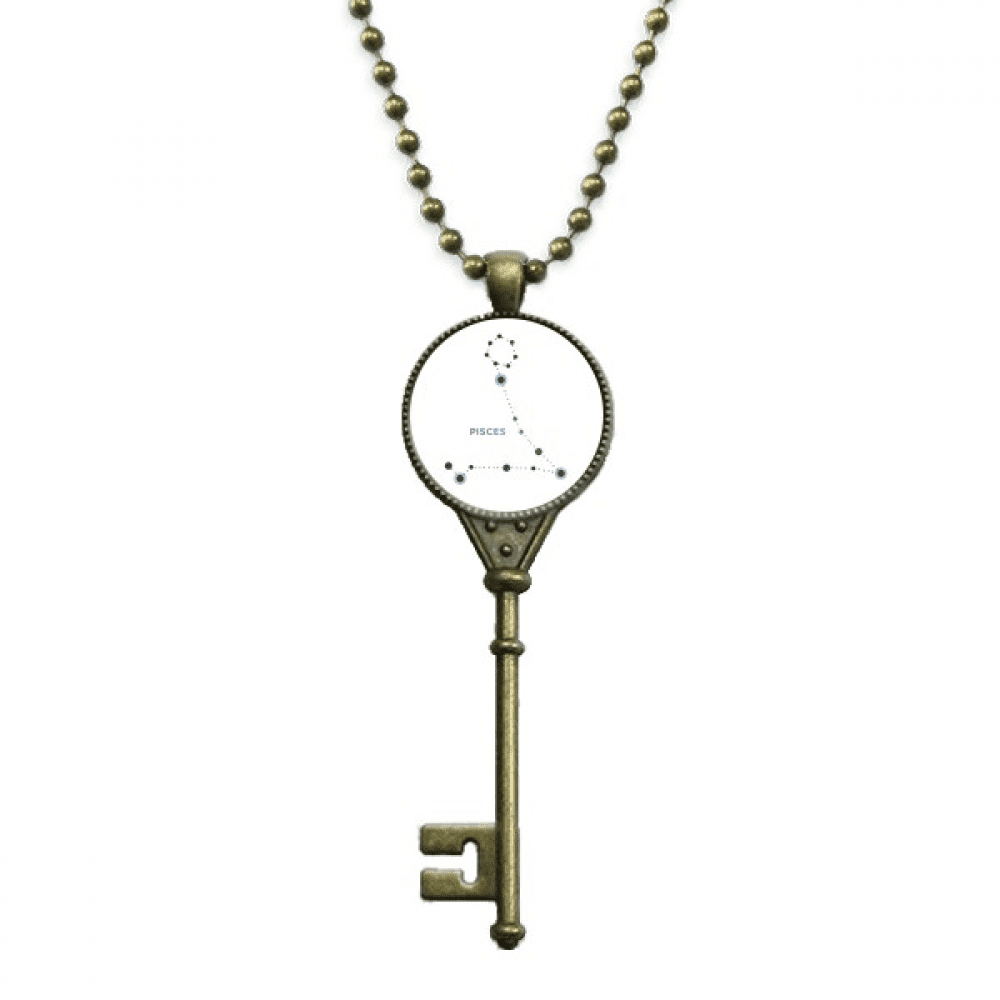 pisces constellation sign zodiac key necklace pendant tray embellished ...