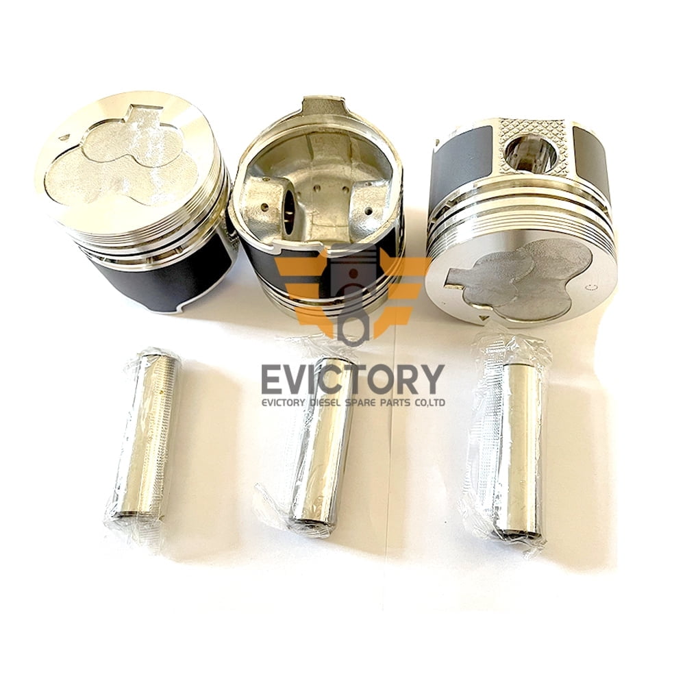 piston kit for Mitsubishi L3C engine overhaul - pistons with pin clips ...