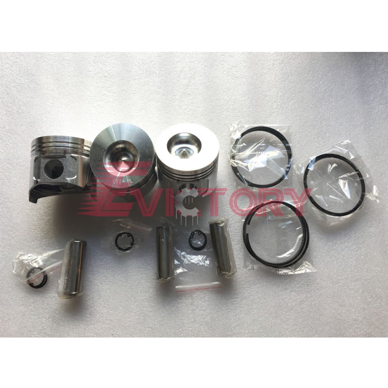 piston kit for Yanmar 3TNE82 engine overhaul - pistons with pin clips ...