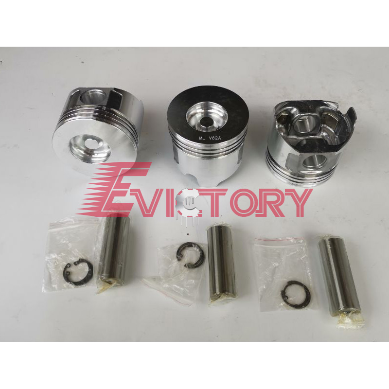 piston kit for Yanmar 3TNV82 engine overhaul - pistons with pin clips ...