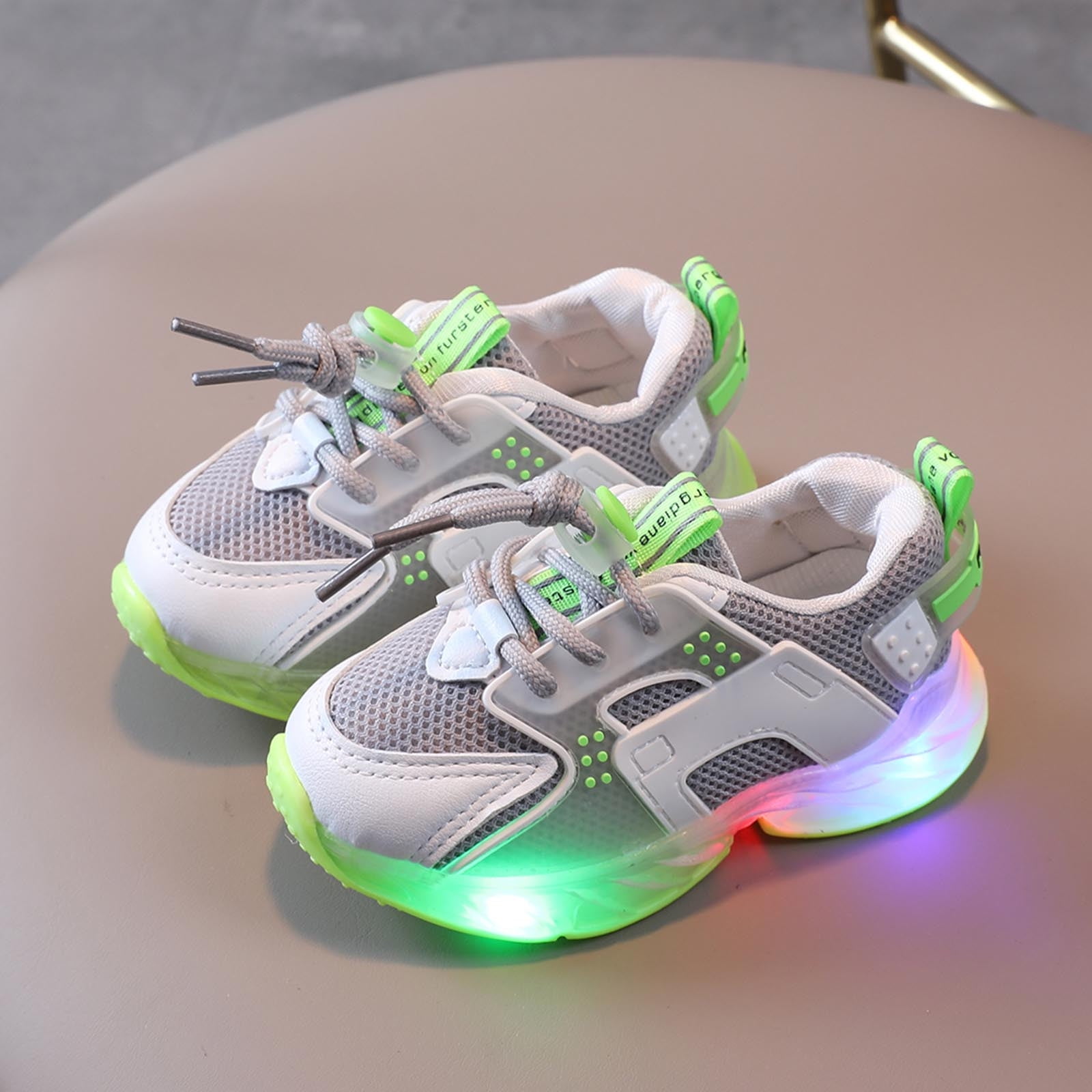 piuwrlz Light up Sneakers Girls Glowing Running Shoes Green Size 28 ...