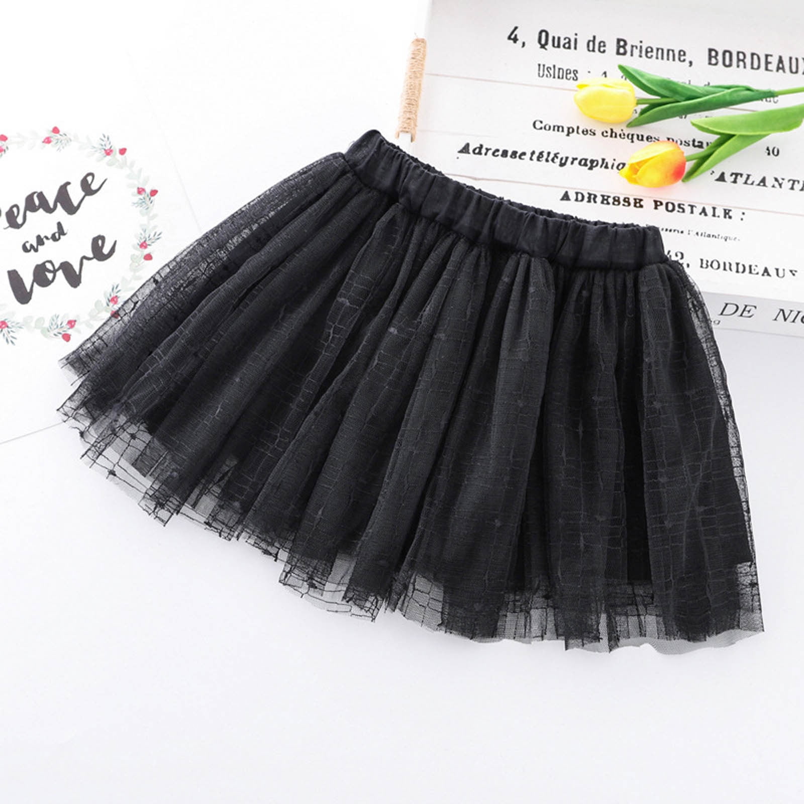 piuwrlz Single Piece Short Skirt for Kid Girls Mesh Yarn Princess Skirt ...