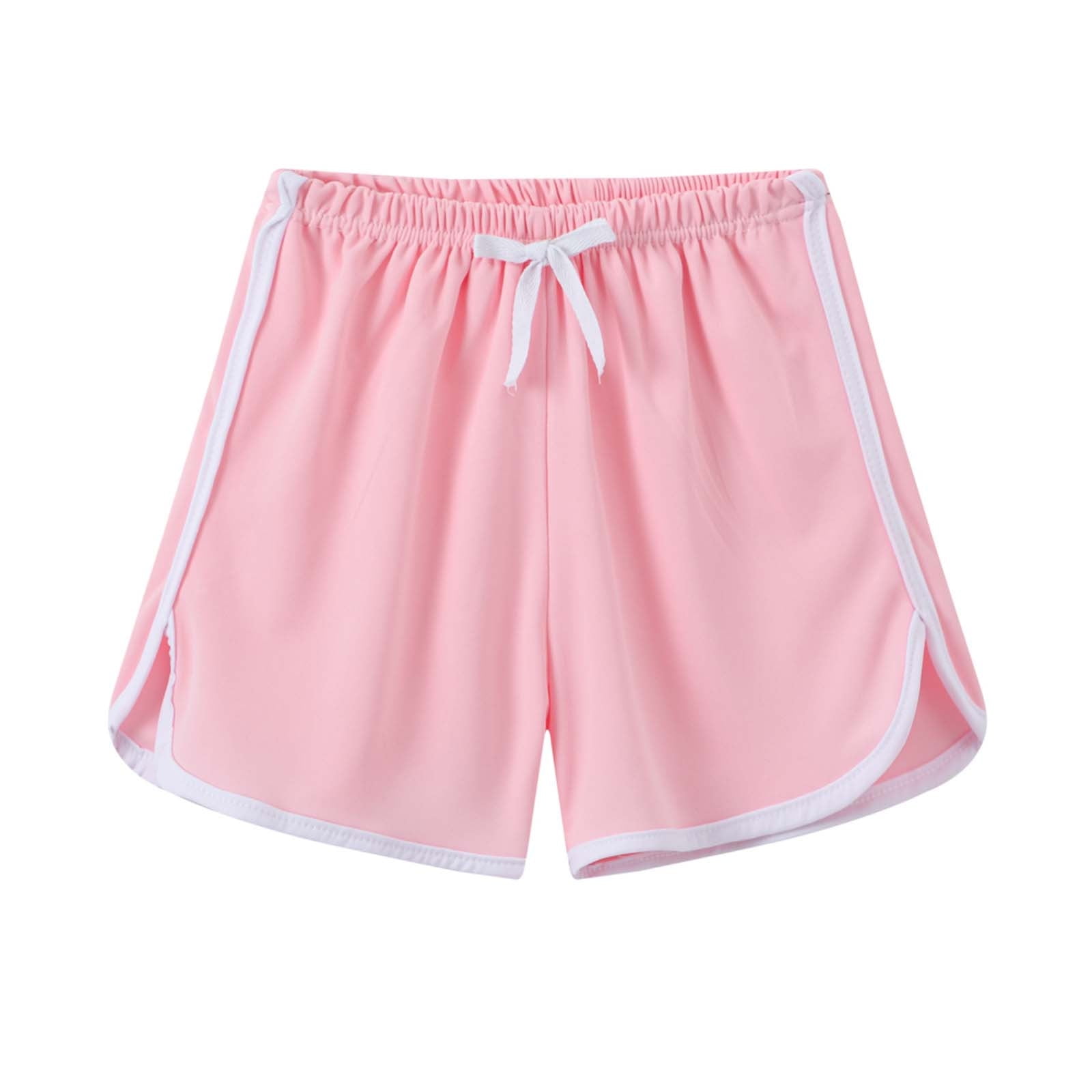 Piuwrlz Kids Cotton Shorts, Solid Color Pink, Size 8-9 Years, Soft and ...