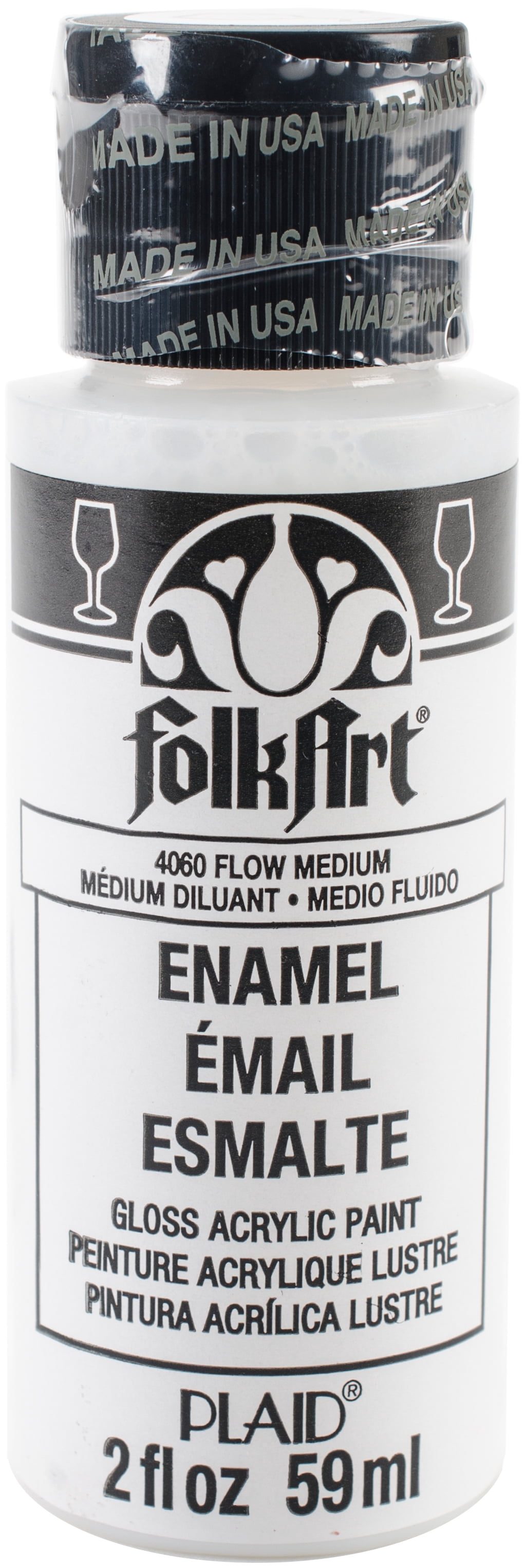 plaid:craft folk art enamel paint, 2-ounce, flow medium - Walmart.com
