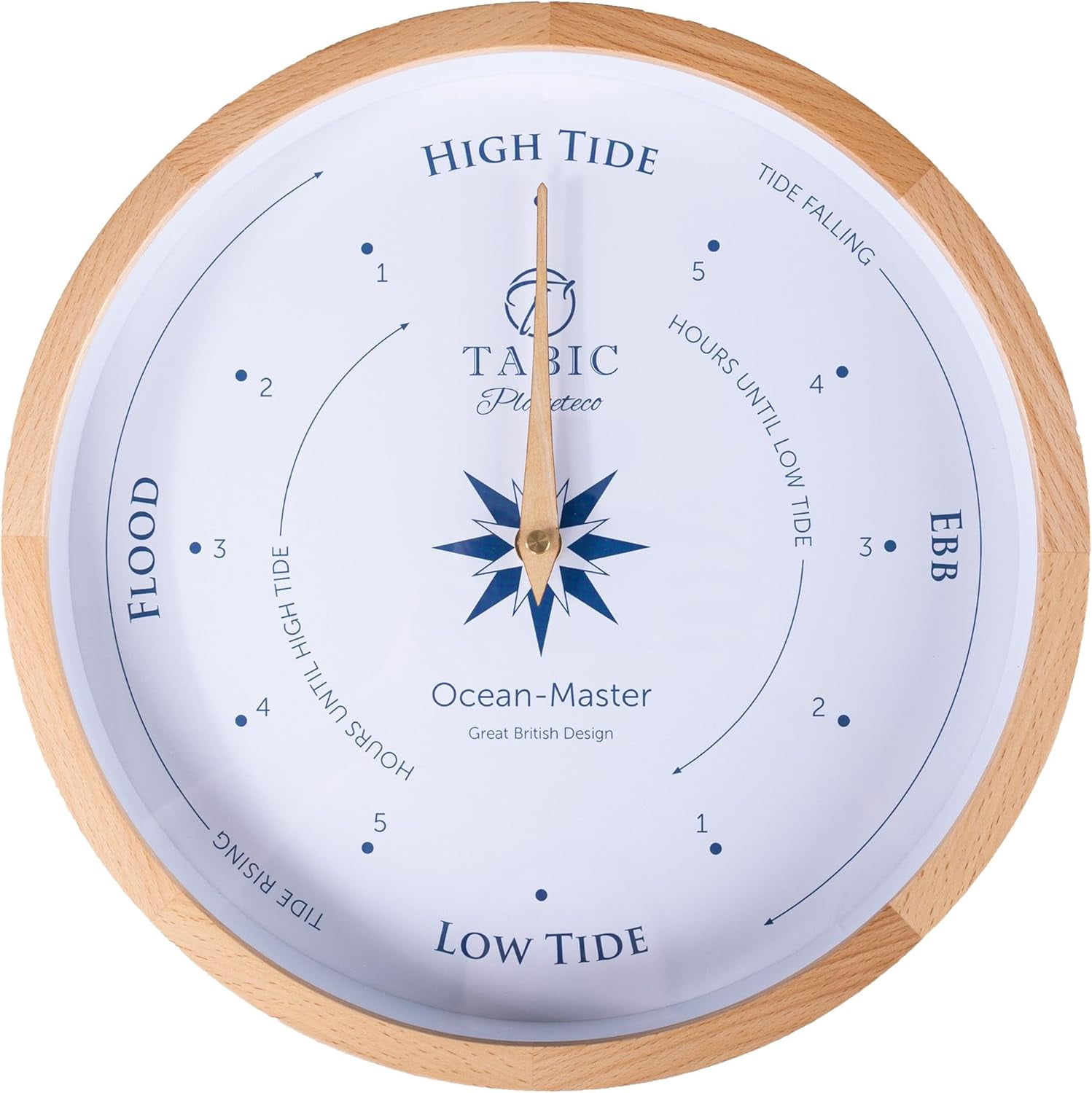 planeteco ocean master tide clock - stylish home decor accessory with ...