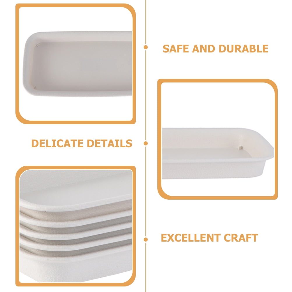 plant trays for pots 8Pcs Rectangular Planter Tray Plastic Flower Pot ...