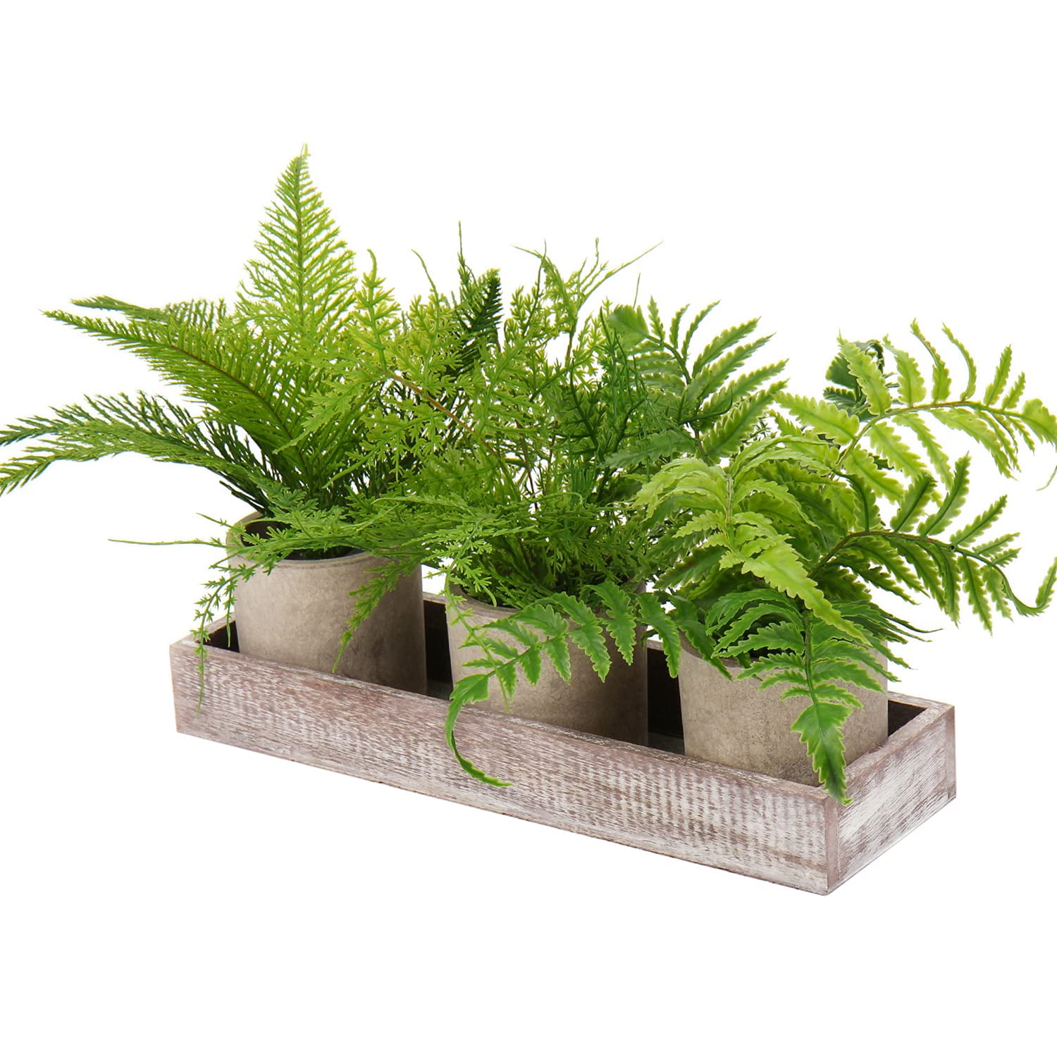 plants 3 Pack Mini Potted Fake Plants Artificial Small Boston Ferns ...