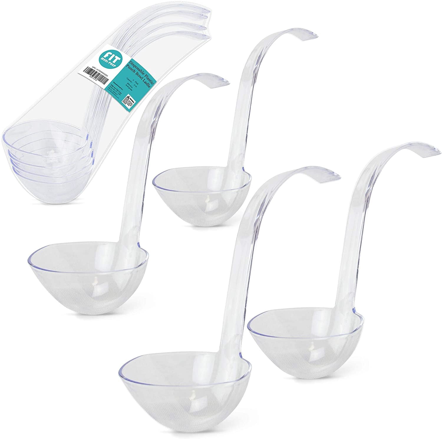 **plastic punch bowl ladle - clear serving spoon for dressings, soup ...