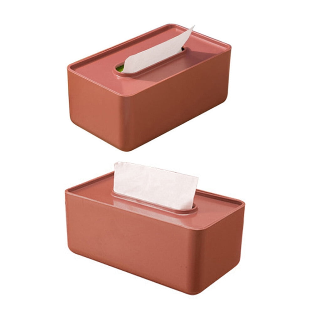 KAKOWELY Tissue Box Red 1Pack 9.1x5.1x3.9in PP Waterproof Tissue ...