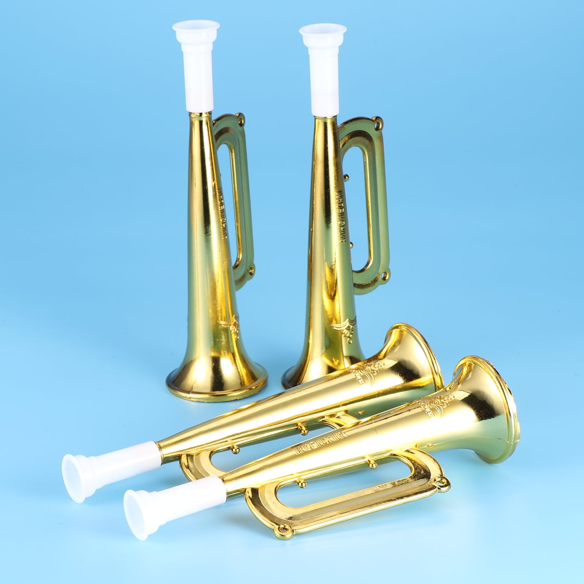 Golden Plastic Toy Trumpets for Kids Playing 14pcs Fun Party Favors and ...