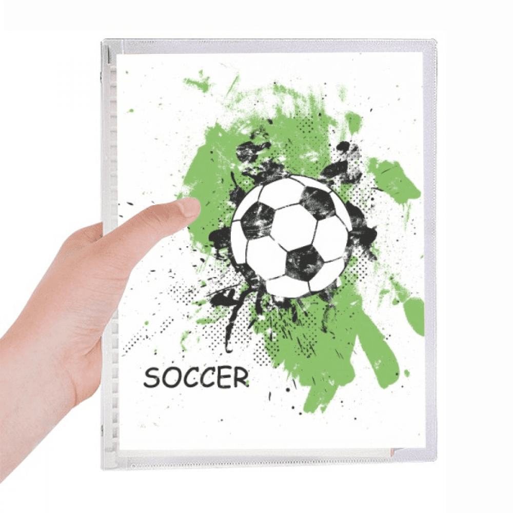 play soccer football sports notebook loose diary refillable journal ...