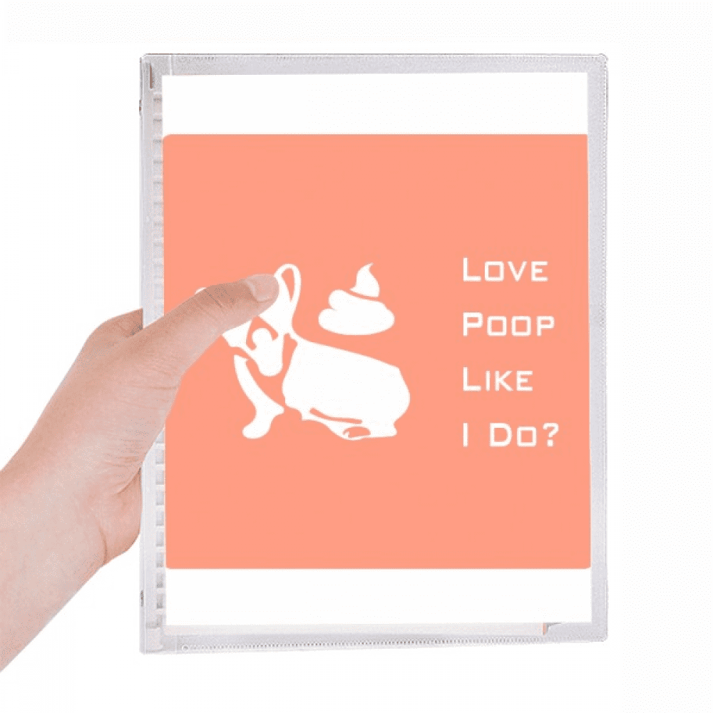 playful corgi dog likes poop notebook loose diary refillable journal ...