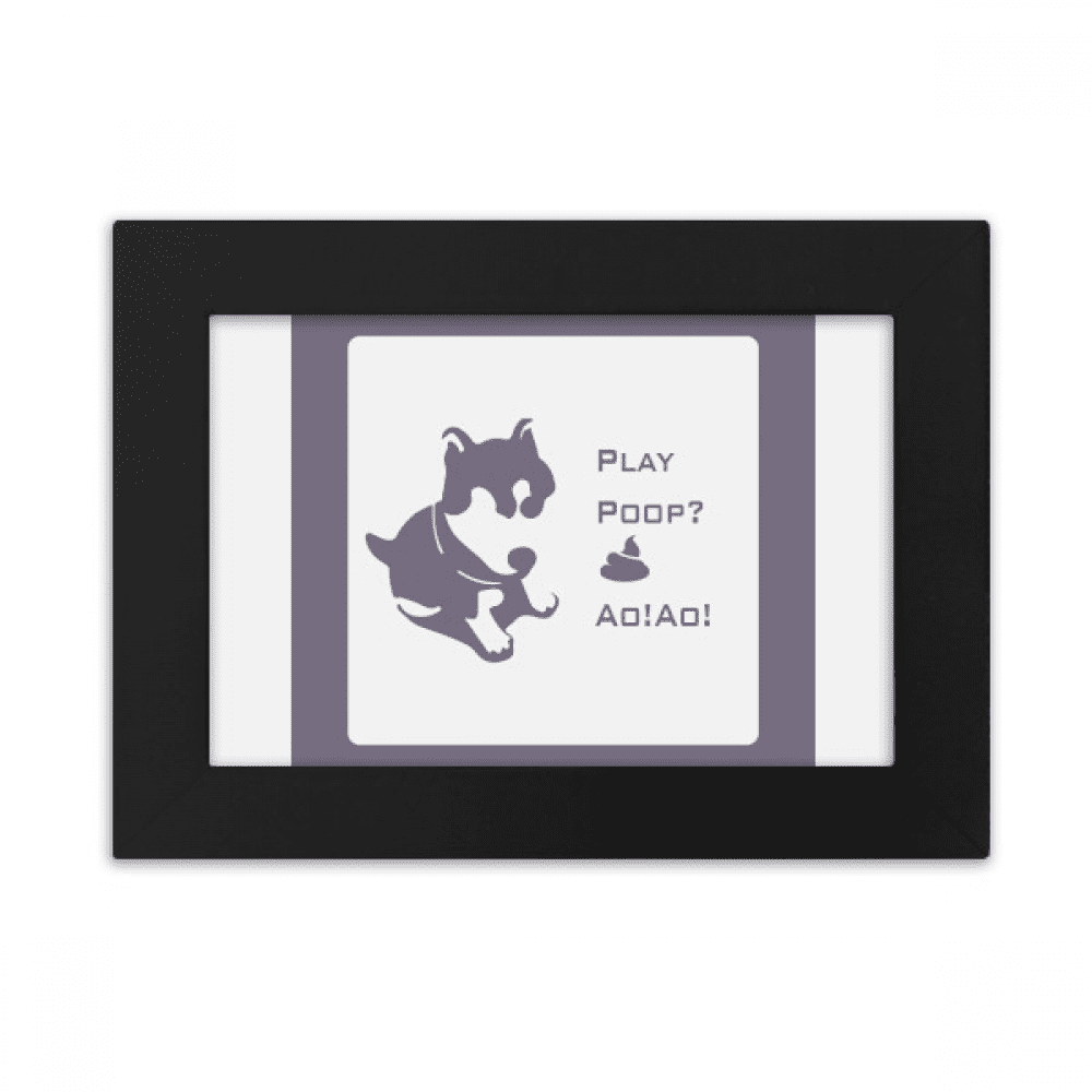 playful hupuppy plays poop desktop photo frame ornaments picture art ...