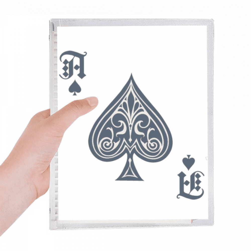playing cards pattern gambling utensils notebook loose diary refillable ...