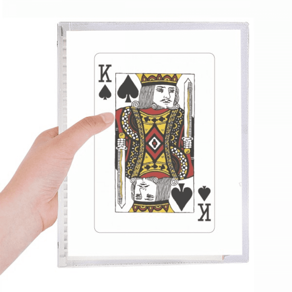 playing cards spade k pattern notebook loose diary refillable journal ...
