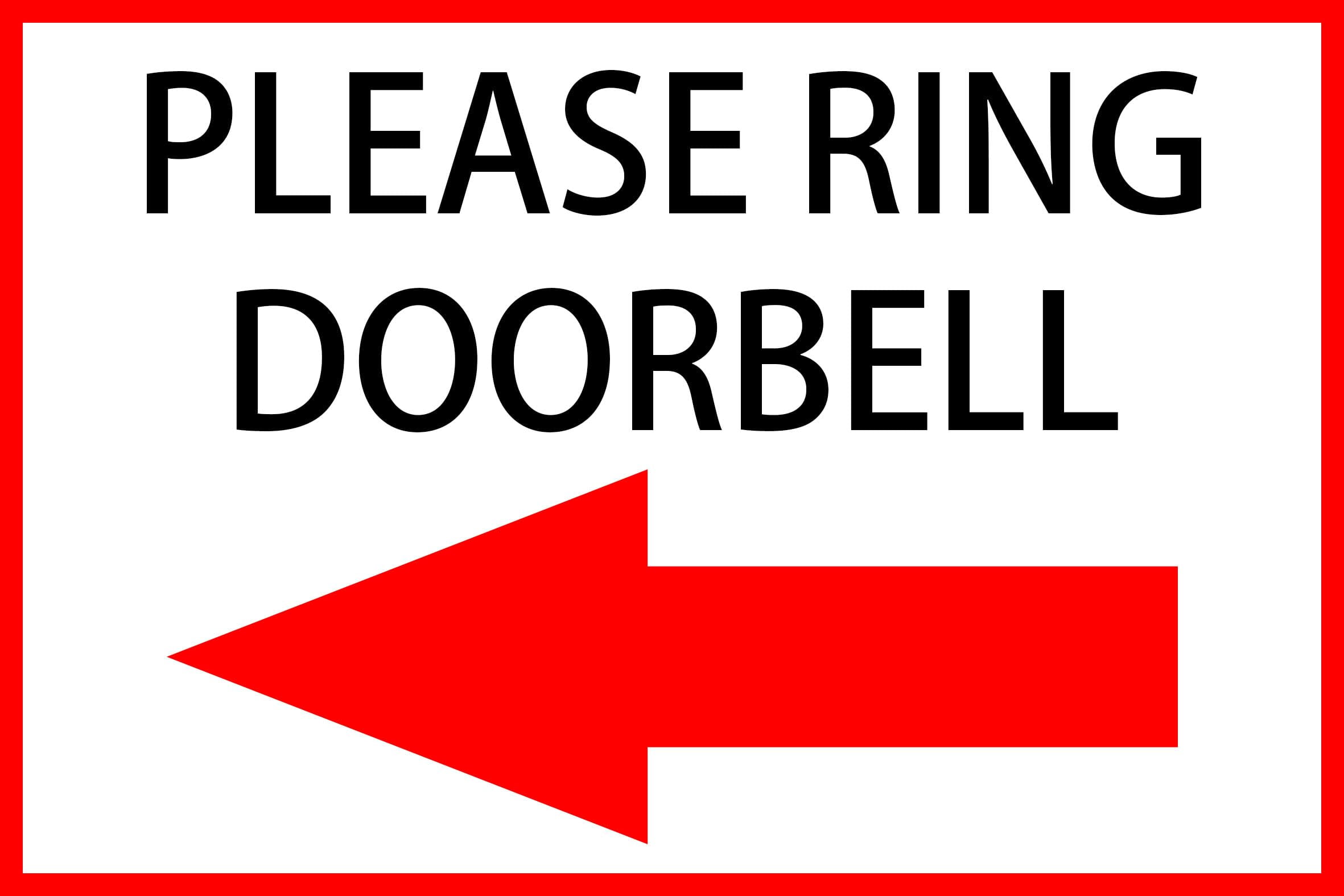 please ring doorbell signs Tin Sign Size: 8 x 12 inch - Walmart.com