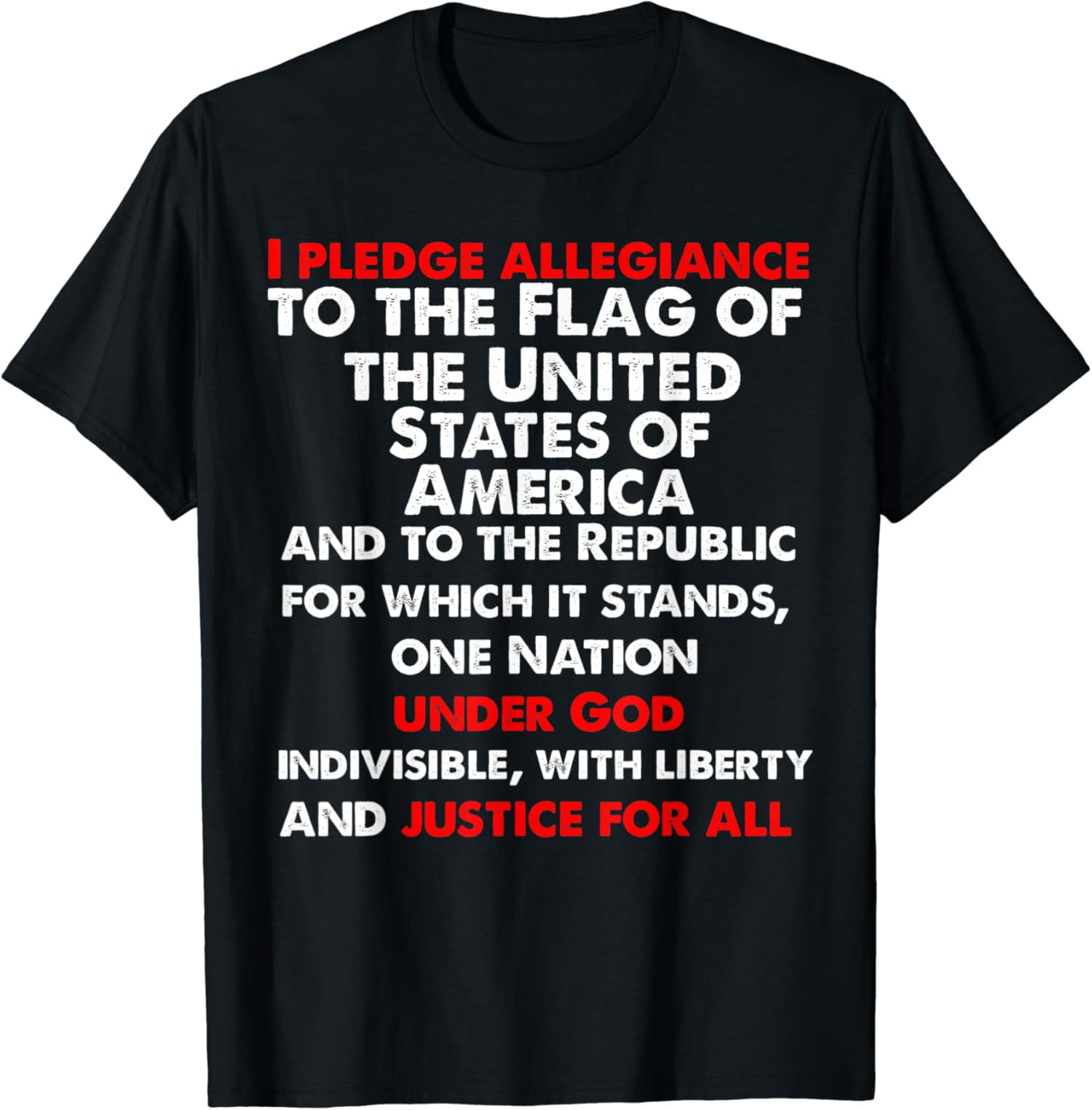 pledge of allegiance democratic under god T-Shirt - Walmart.com