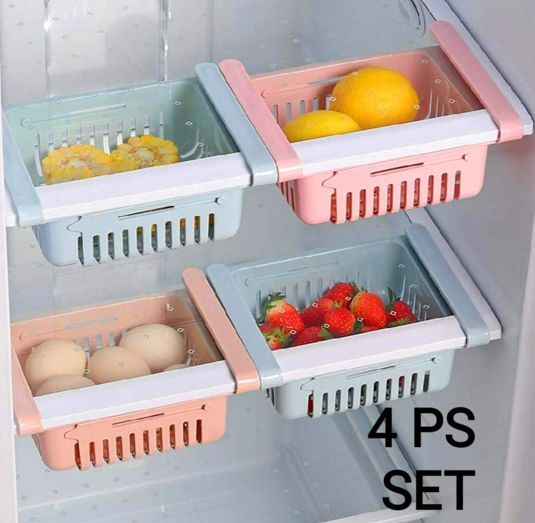 plenzo Fridge Space Saver Organizer Slide Storage Rack Shelf Drawer ...
