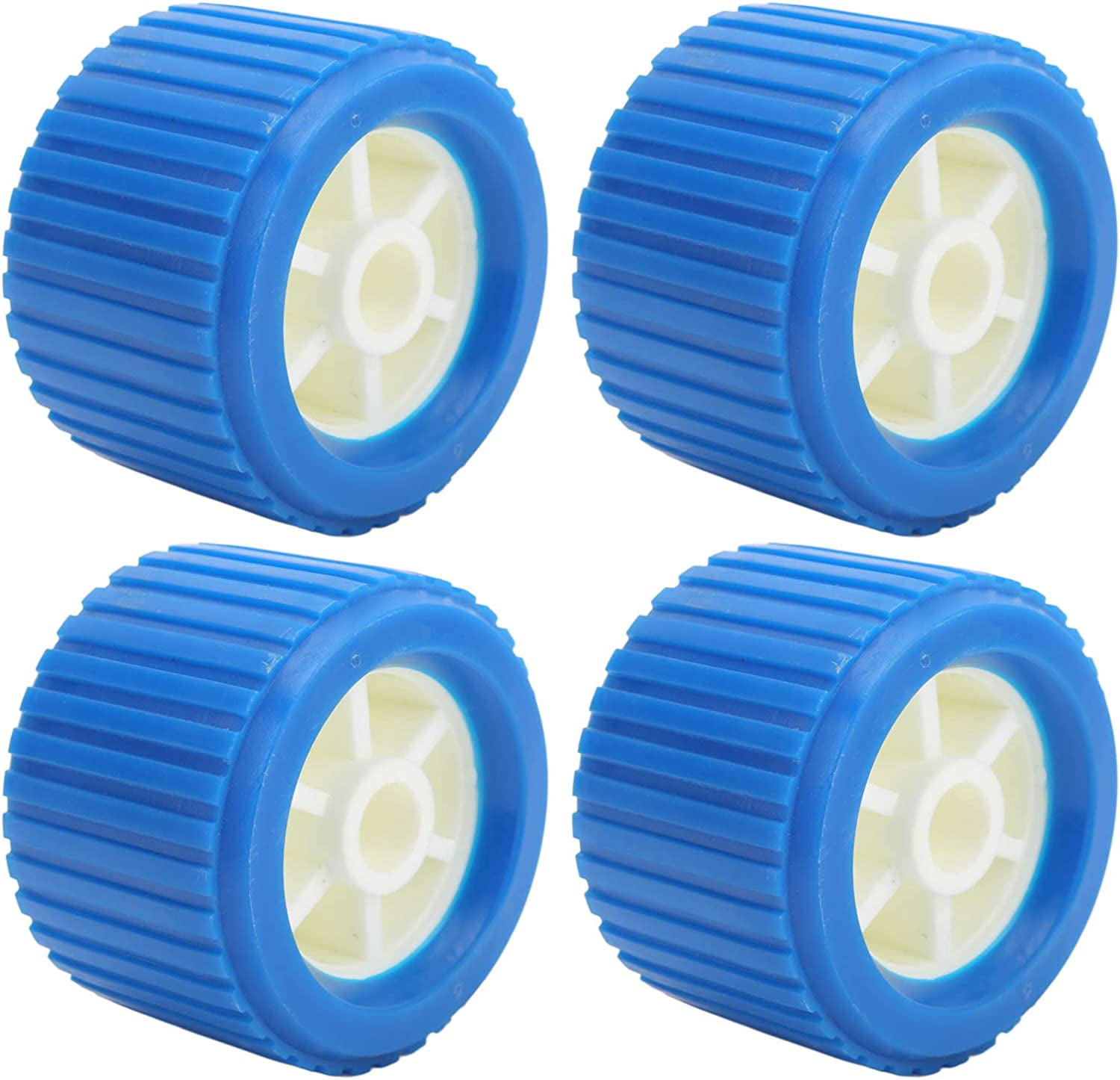 plplaaoo 4pcs Boat Trailer Rollers, Marine Ribbed Wobble Roller,Boat ...