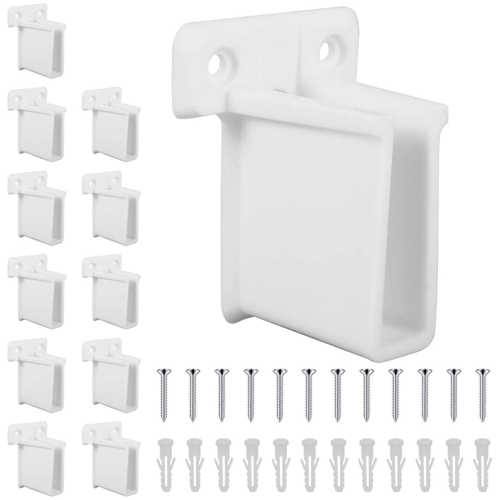 pluokvzr 12pcs Wire Shelf End Brackets with Screws and Expansion Screws ...