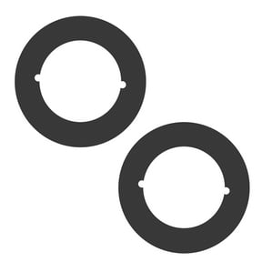 Scar Plate, 2-1/8" Inner Diameter, 3-1/2" Outer Diameter, Satin Nickel ...