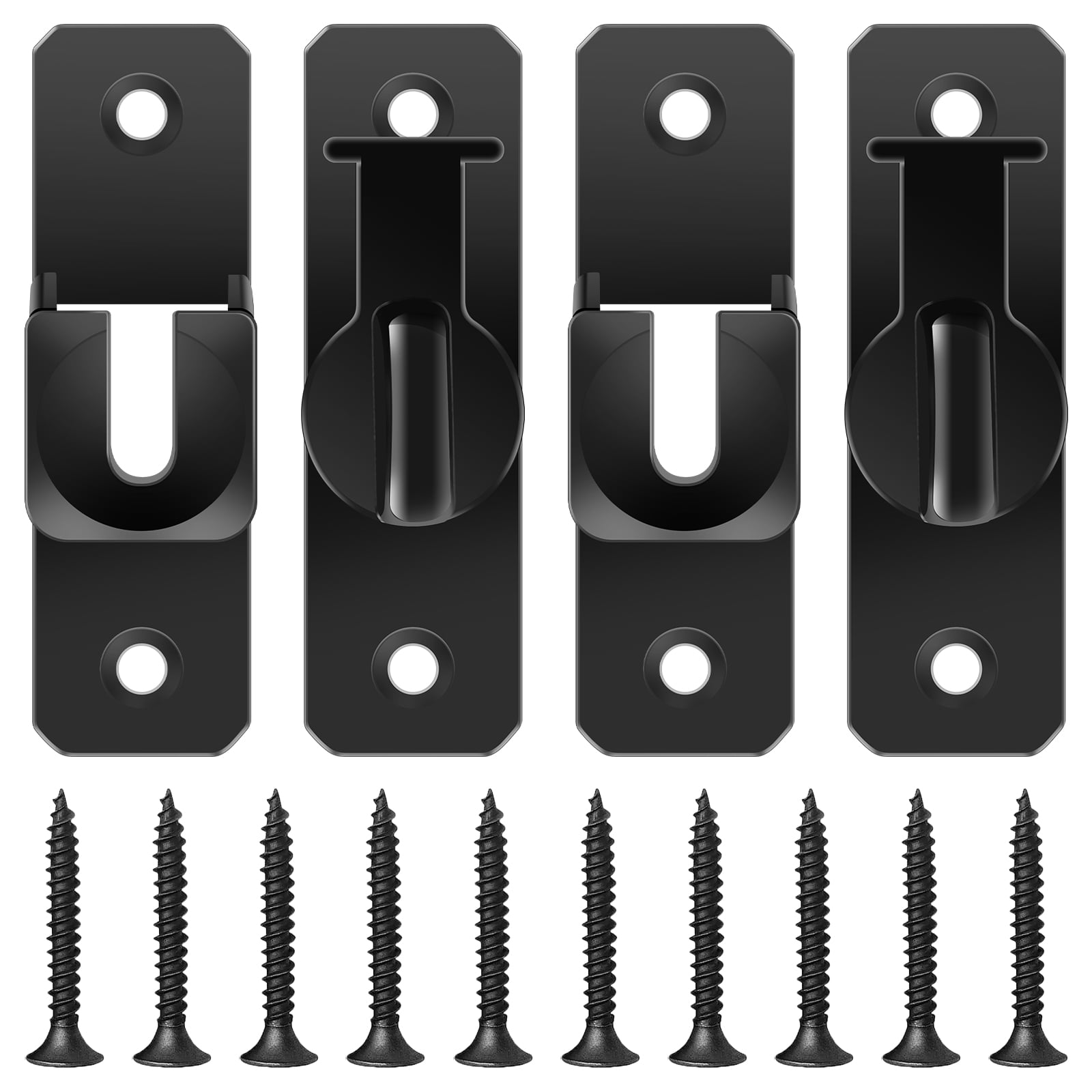 pluokvzr 2pcs Flip Door Latch 90/180 Degree Sliding Door Latch Zinc ...