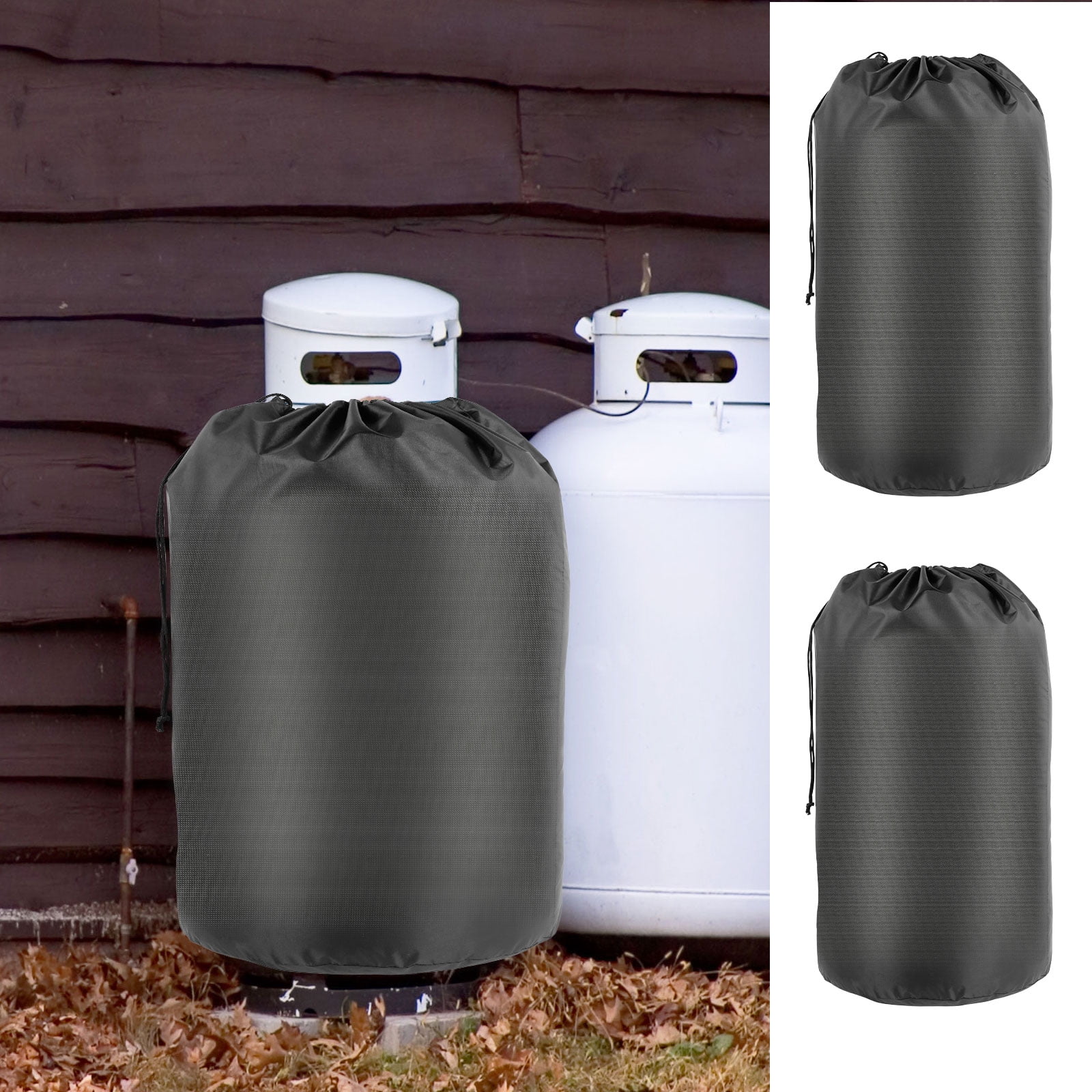 pluokvzr 2pcs Propane Tank Cover Oxford Cloth Gas Tank Cover with Drawstring Waterproof Propane ...