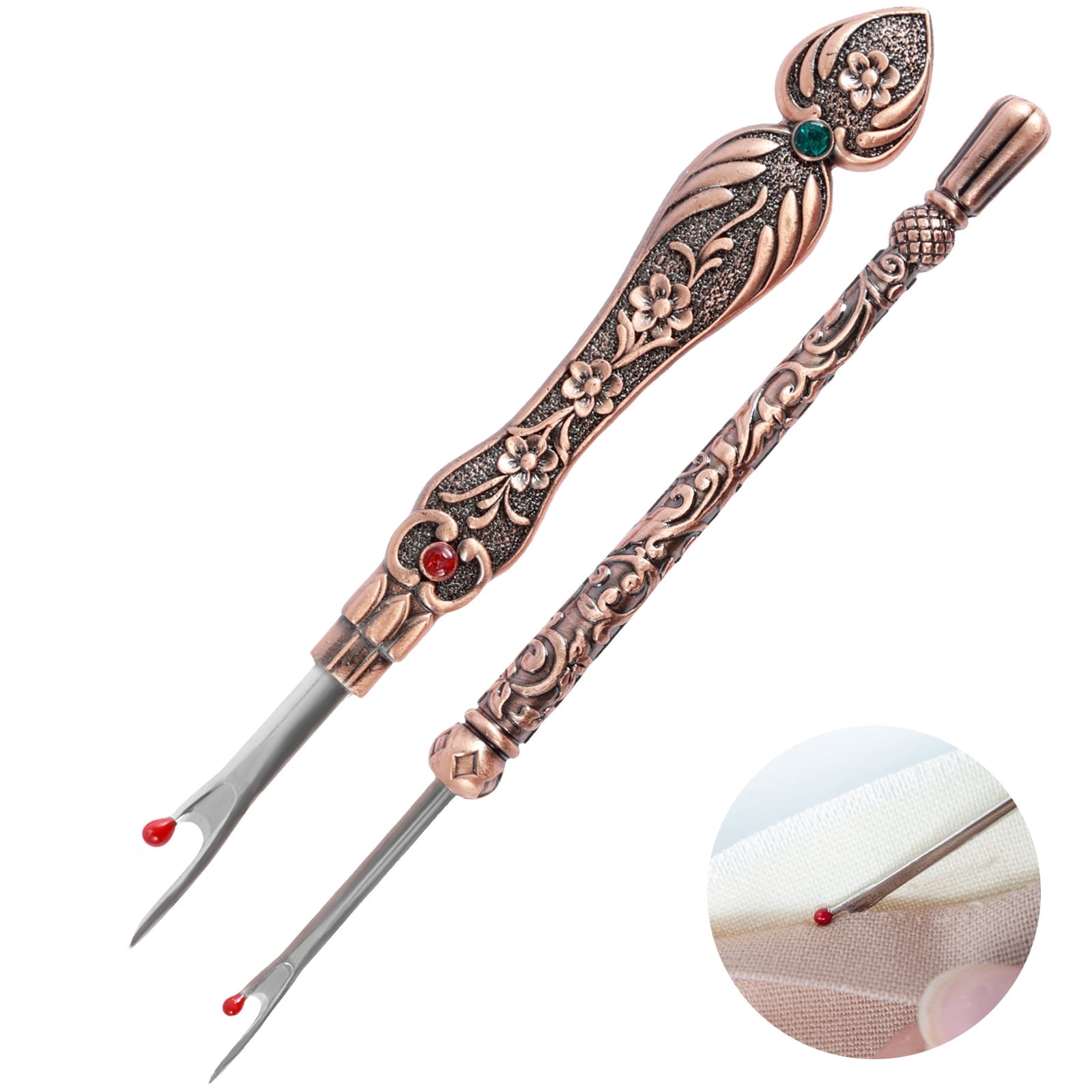 pluokvzr 4pcs Sewing Thread Remover Vintage Carved Handle Quick Stitch ...