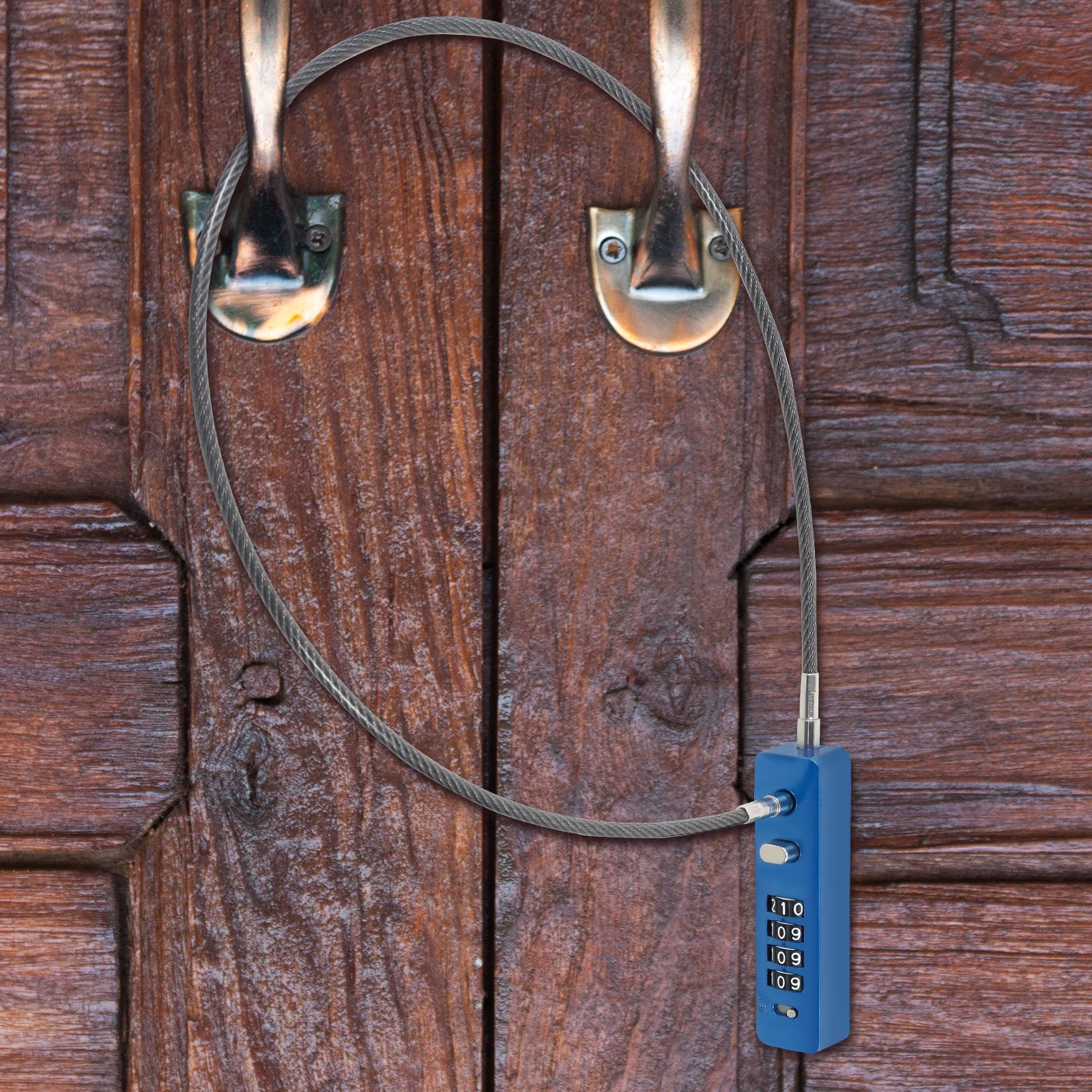 pluokvzr Cable Combination Lock Zinc Alloy 4-Digit Cable Rope Password ...