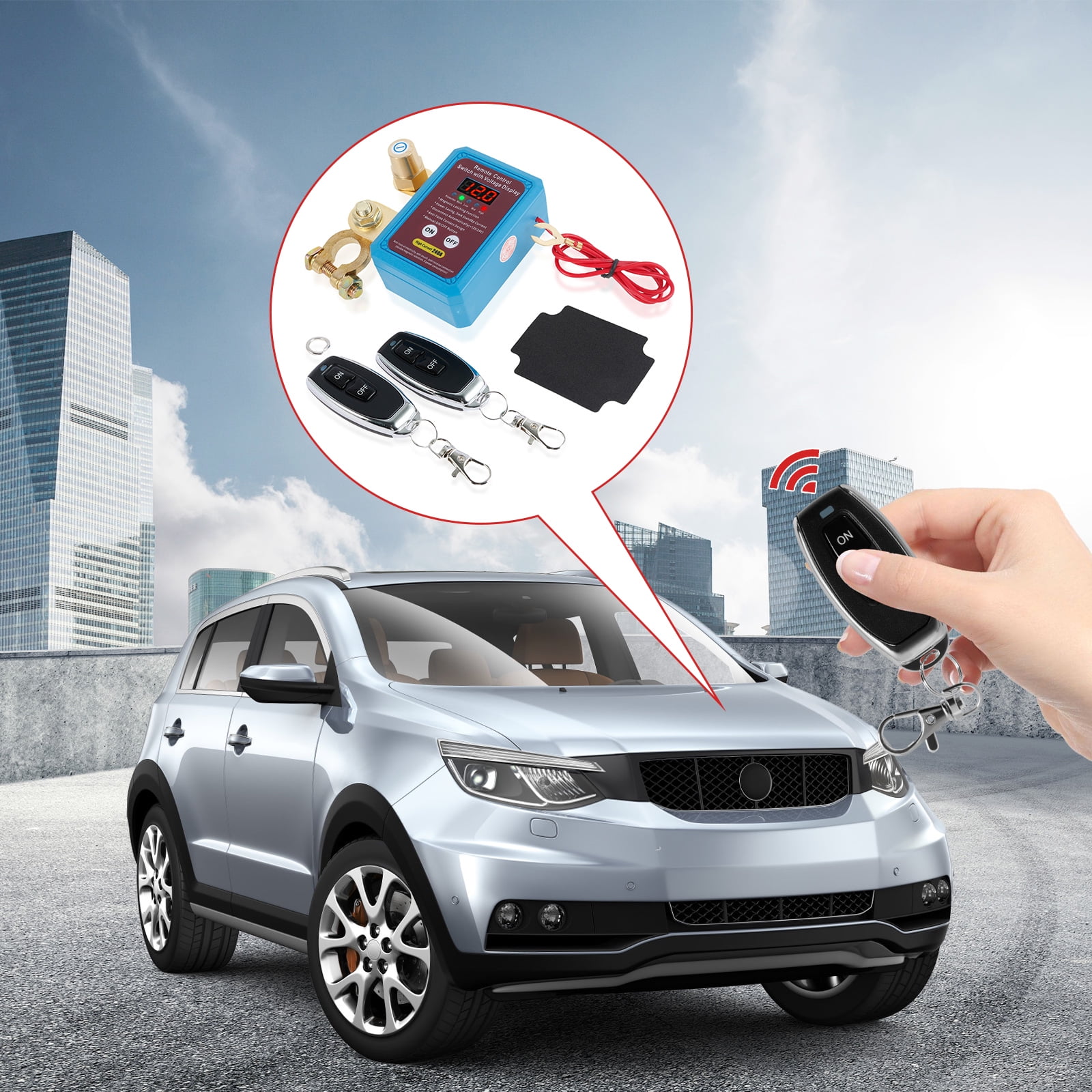 pluokvzr Car Kill Switch 12V Remote Battery Disconnect Switch Automatic ...