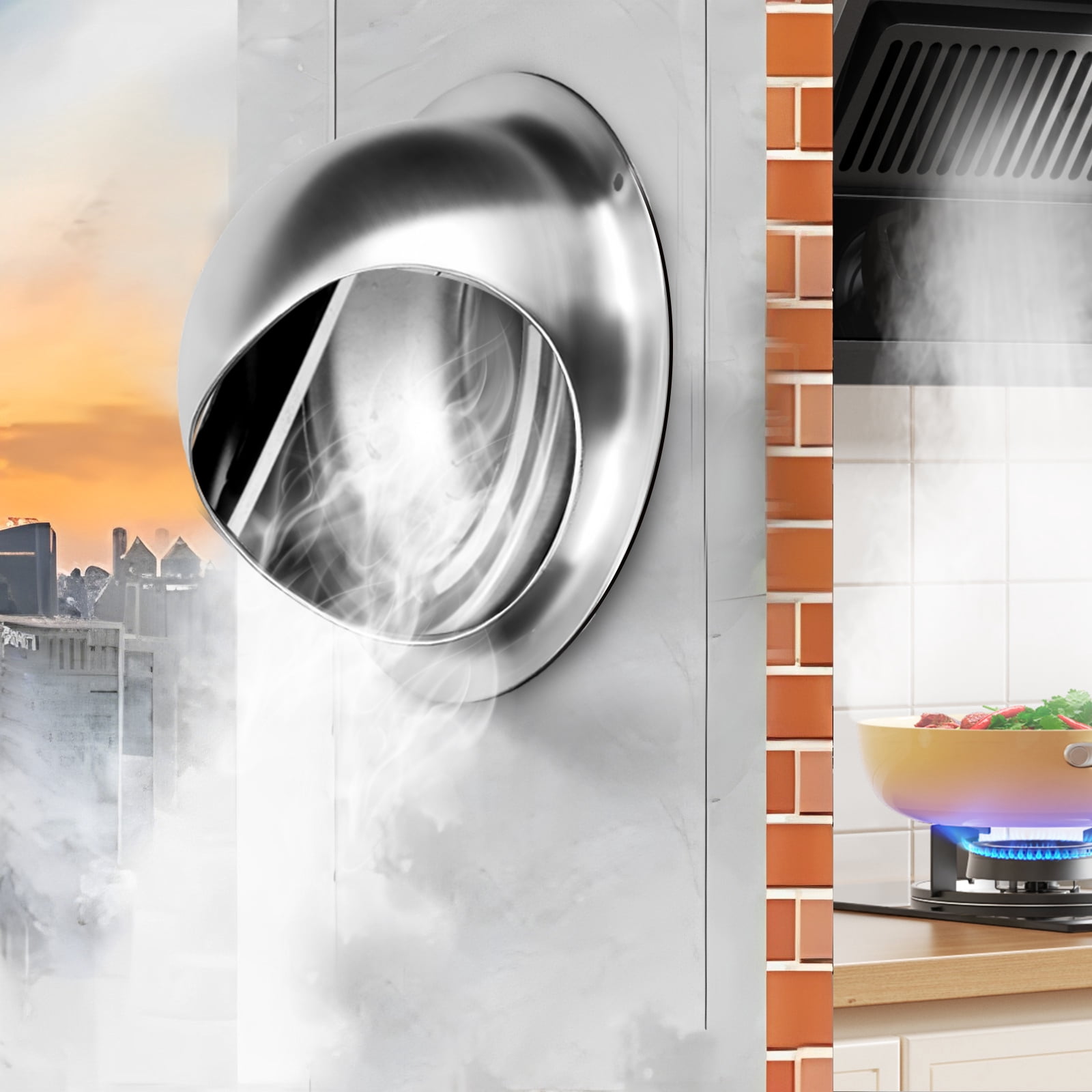 pluokvzr Dryer Vent Cover Convenient Round Dryer Vent with Large ...