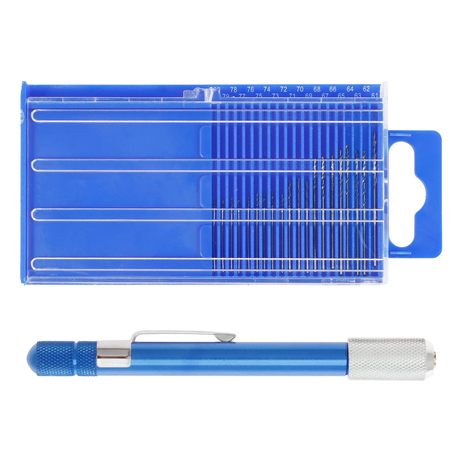 pluokvzr Pin Vise Hand Drill Set High Speed Steel Twist Drill Bits with ...