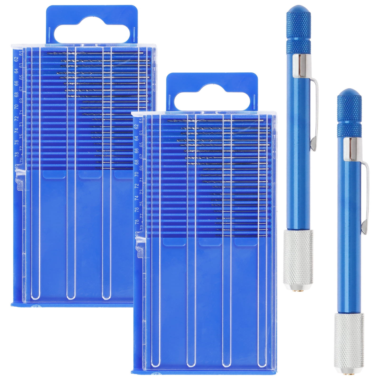 pluokvzr Pin Vise Hand Drill Set High Speed Steel Twist Drill Bits with ...