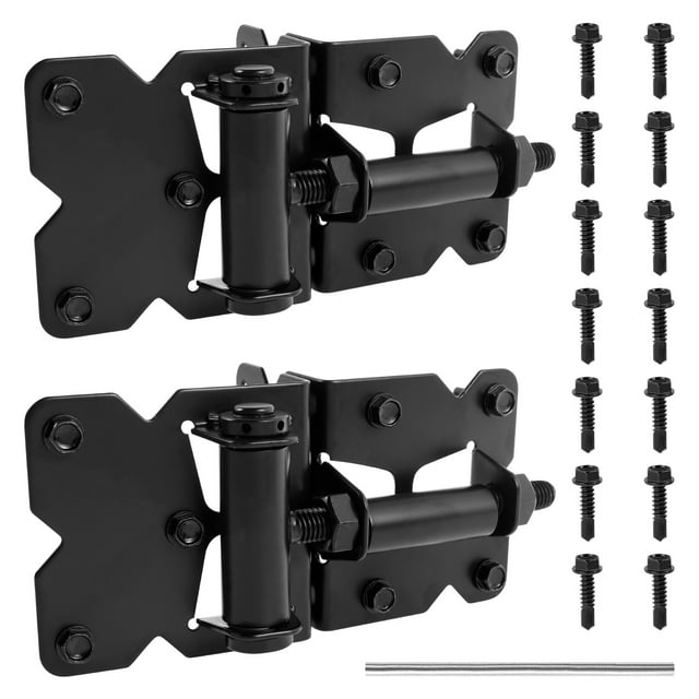 pluokvzr Self Closing Gate Hinge Iron Vinyl Fence Gate Hinge Heavy Duty ...