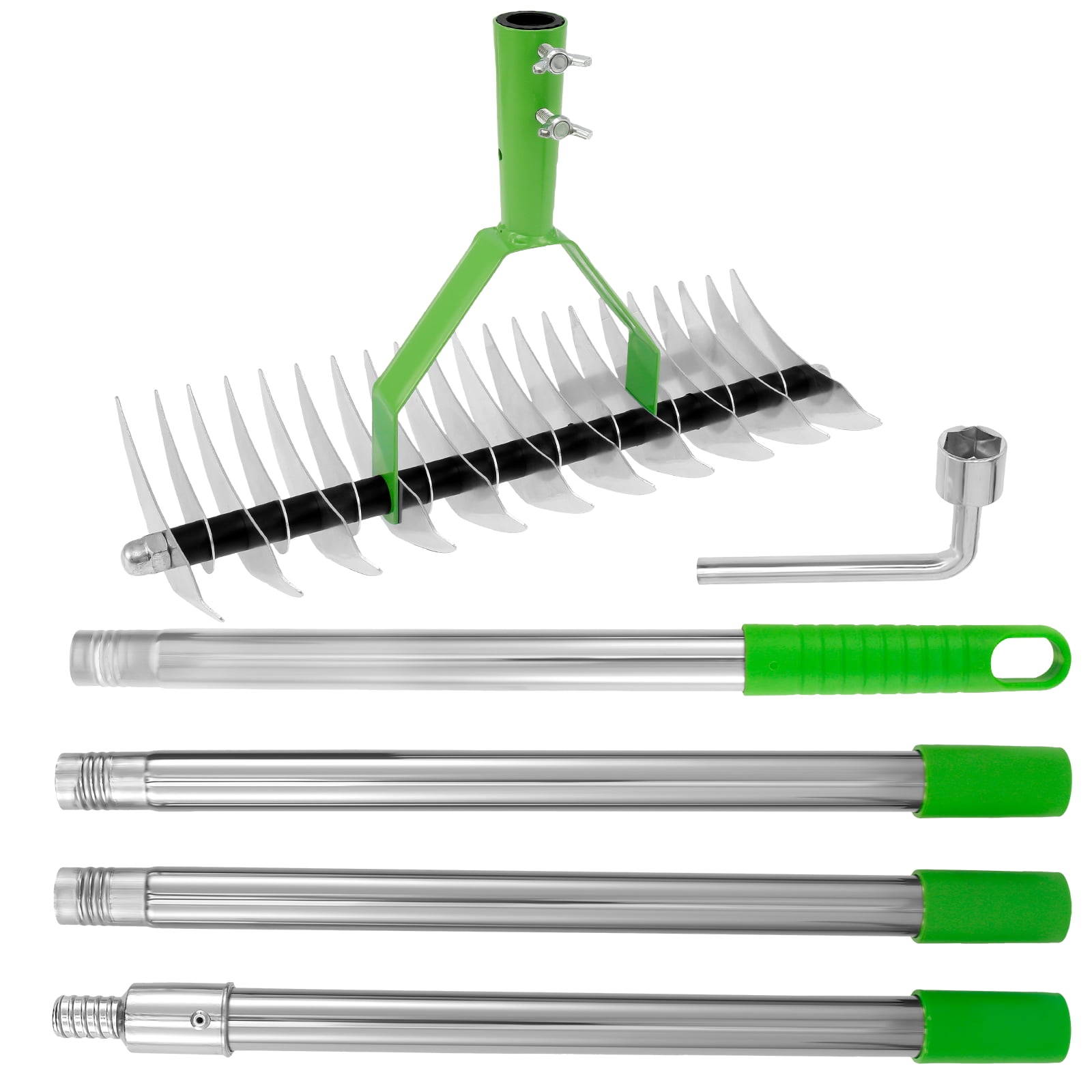 pluokvzr Thatch Rake Double Sided Lawn Thatching Rake Efficient ...