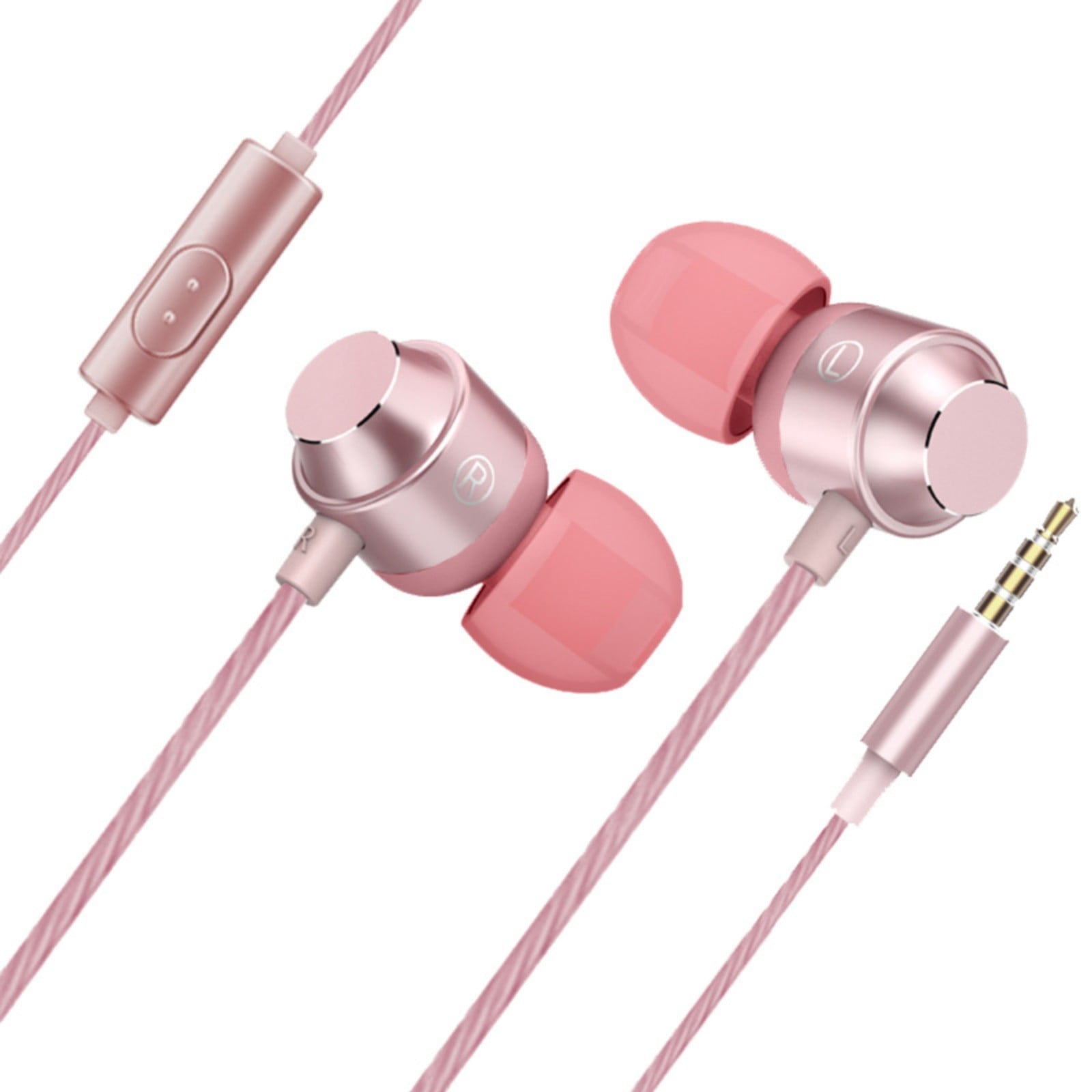 plus Earbuds In Ear Headphones With Microphone Subwoofer 3.5mm Metal ...
