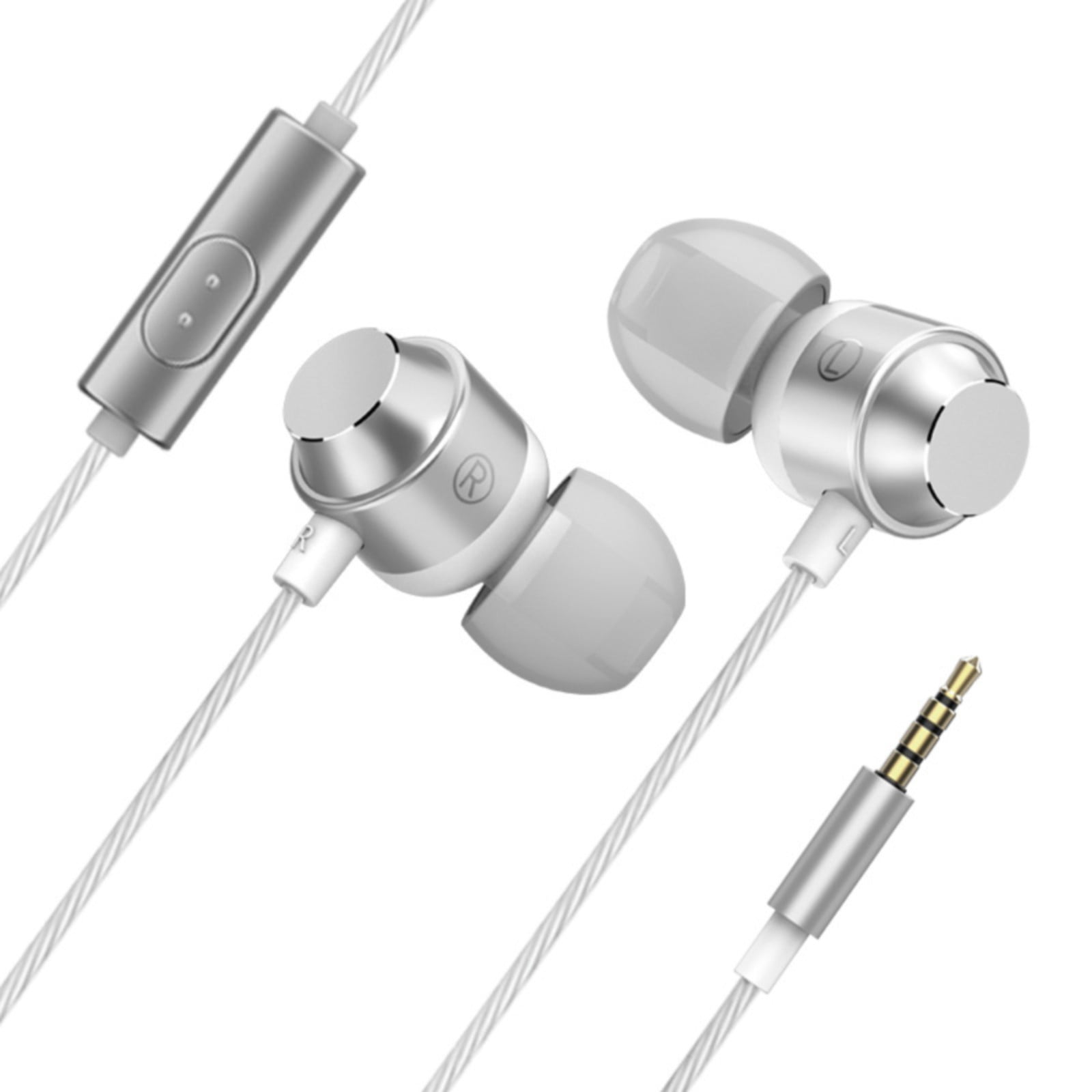 plus Earbuds In Ear Headphones With Microphone Subwoofer 3.5mm Metal ...