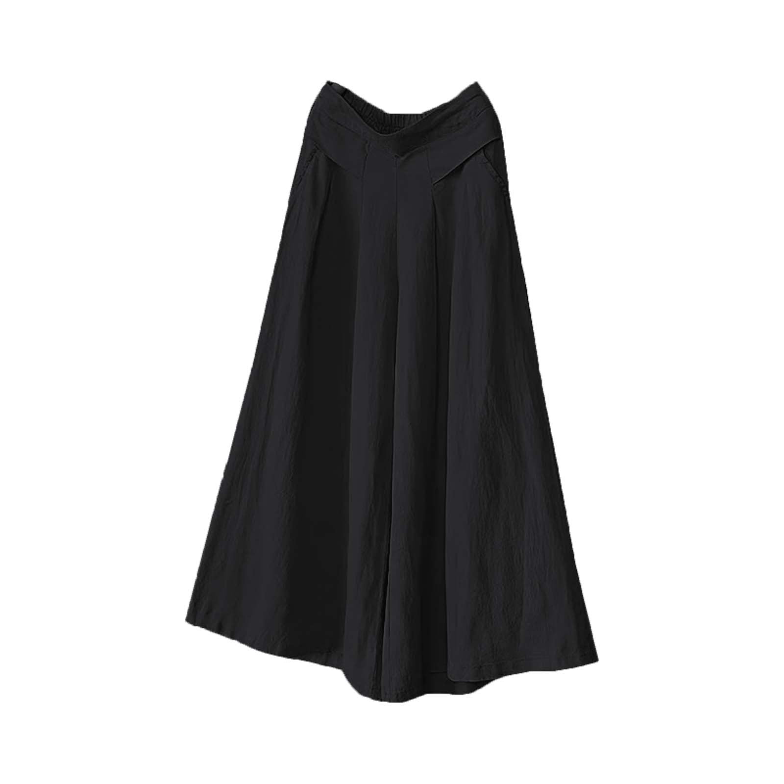 Plus Size Womens Dress Pants For Work Cotton And Linen Skirt Womens