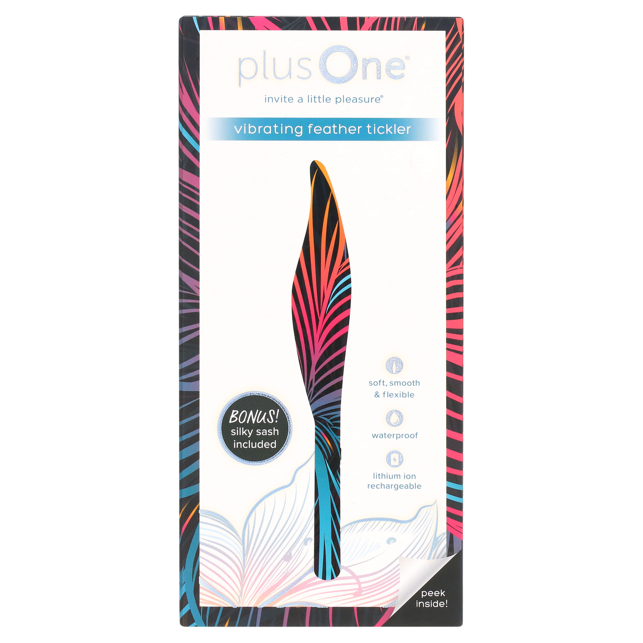 plusOne Discreet Vibrating Feather Soft Touch Tickler, 5 Vibration ...