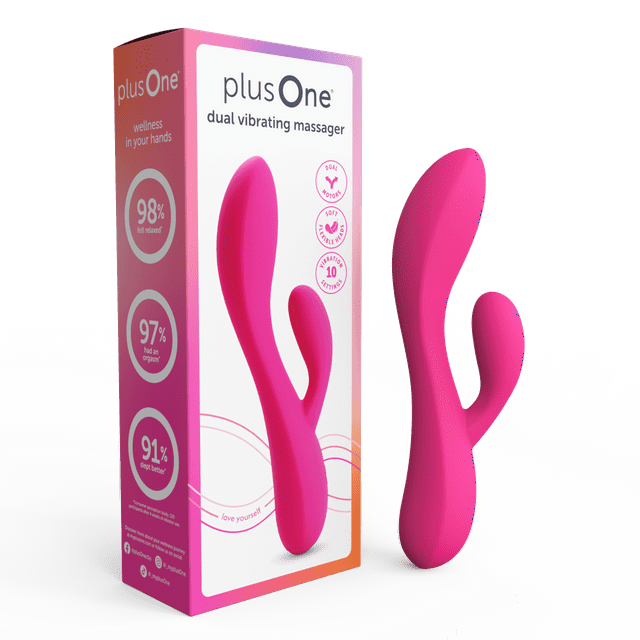 plusOne Dual Rabbit Vibrator, High-quality Silicone, Pink - Walmart.com