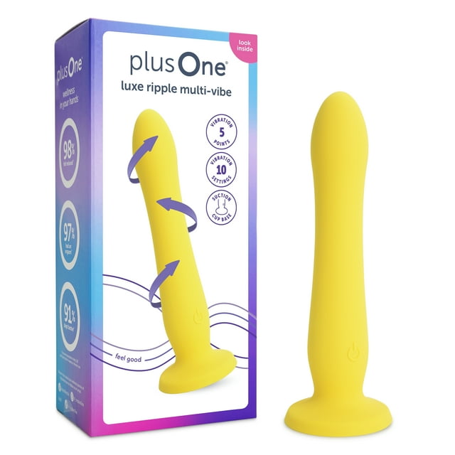 plusOne Luxe Ripple Multi-Vibe Dildo, 10 Settings, Waterproof, Premium Silicone, Strong Suction ...