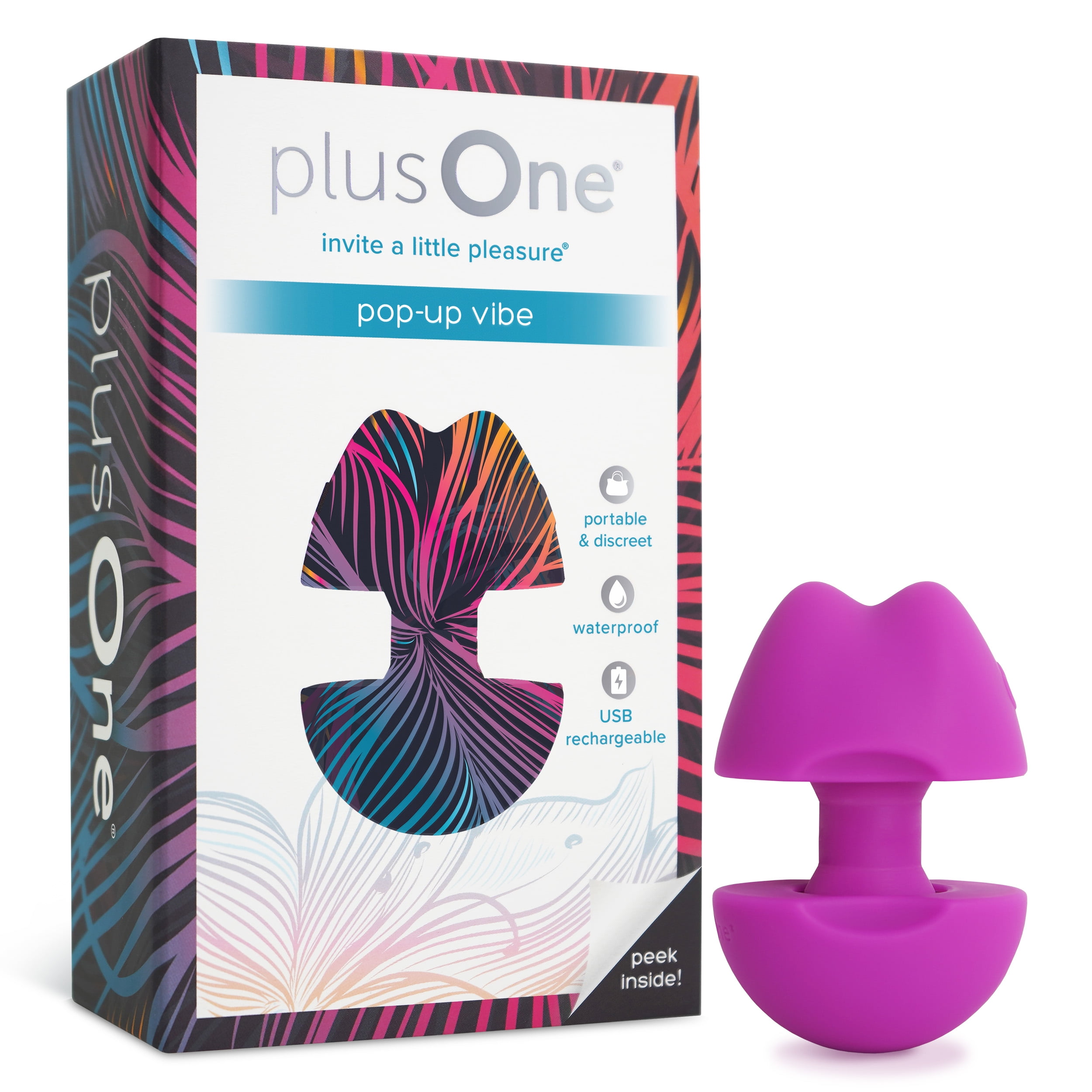 plusOne Travel Vibrating Pop-up Vibe, 10 Vibration Settings, Waterproof Vibrator - Walmart.com