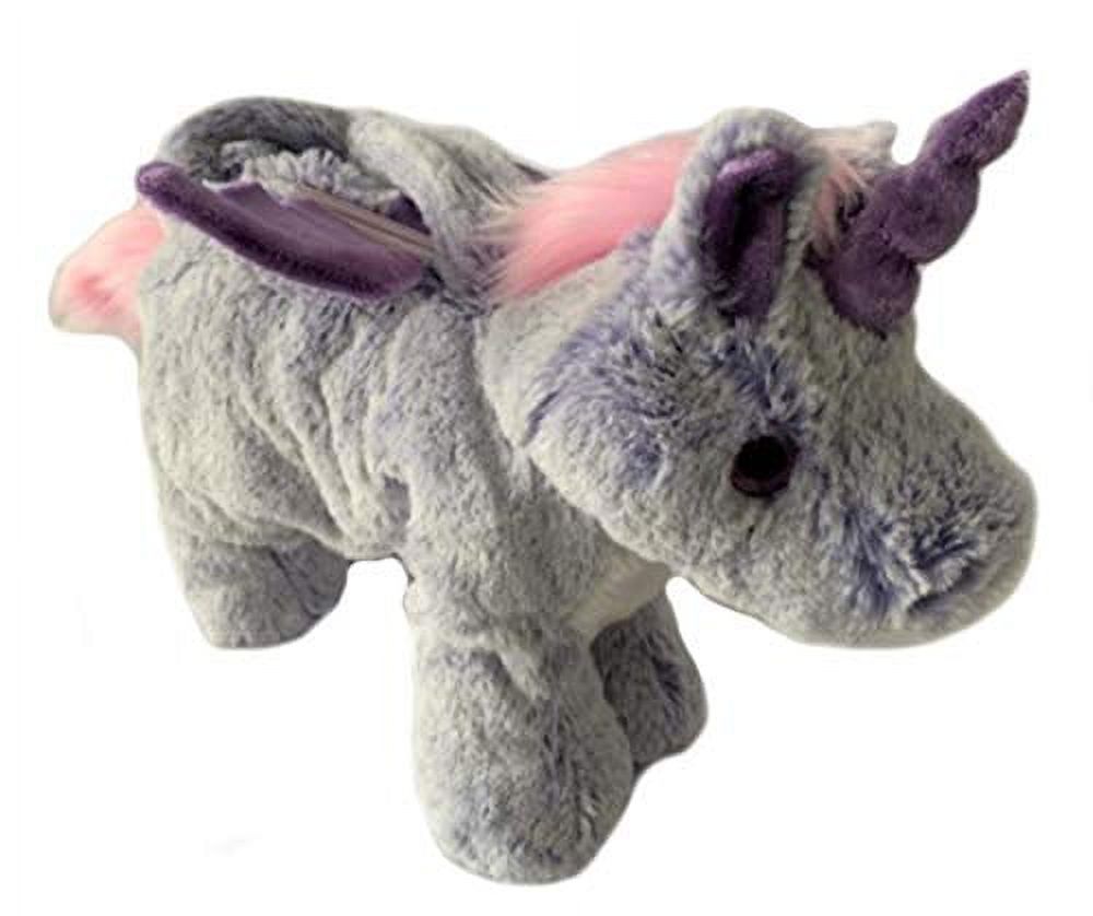 plushies Huggable Animal Purse (Purple Unicorn) - Walmart.com