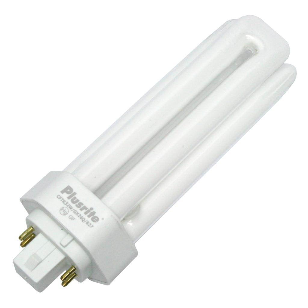 plusrite - cftr32w/gx24q/827 - 32 watt cfl light bulb 4 pin gx24q-3 ...