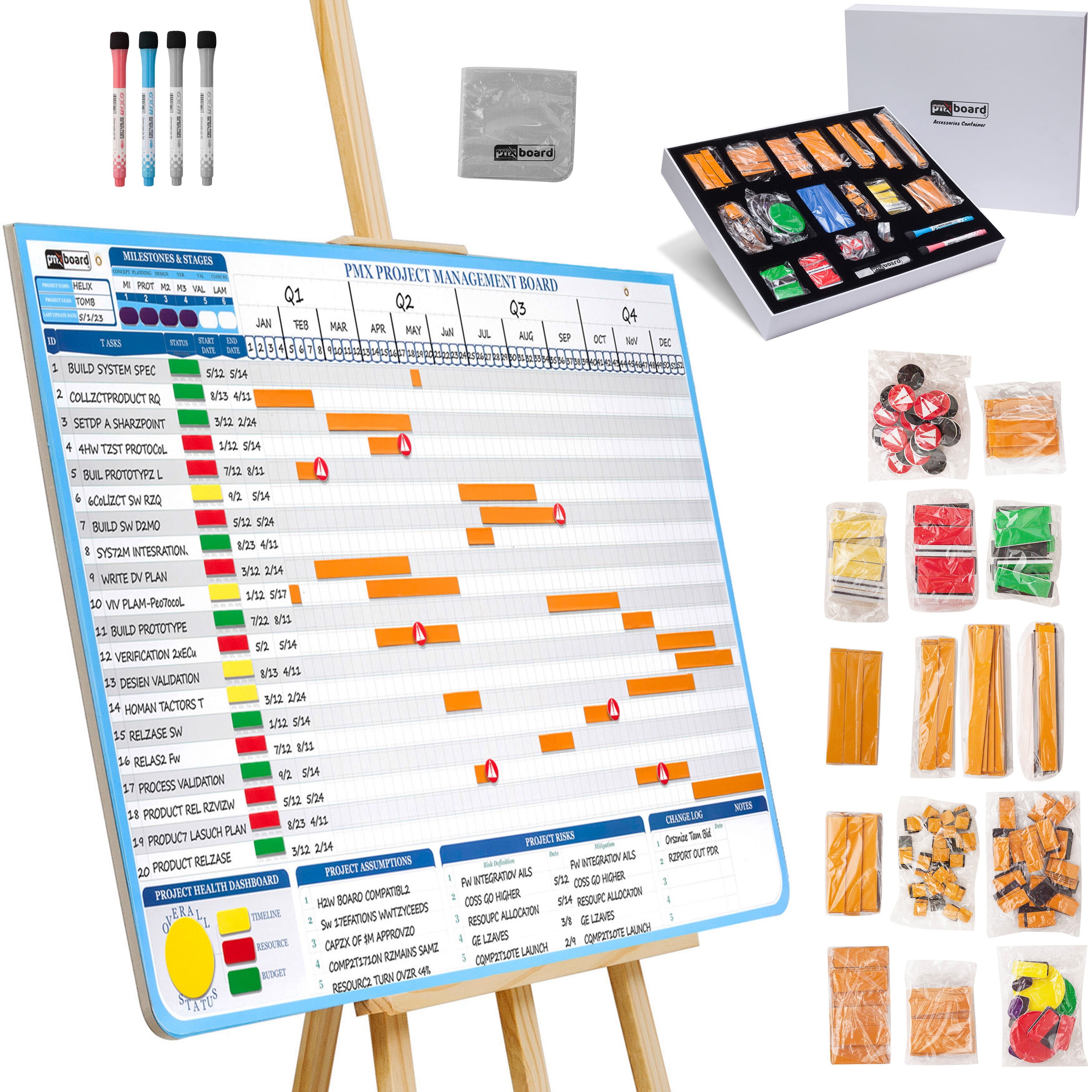 pmxbaord Ultimate Project Management Gantt Chart Whiteboard Kit | 668 ...