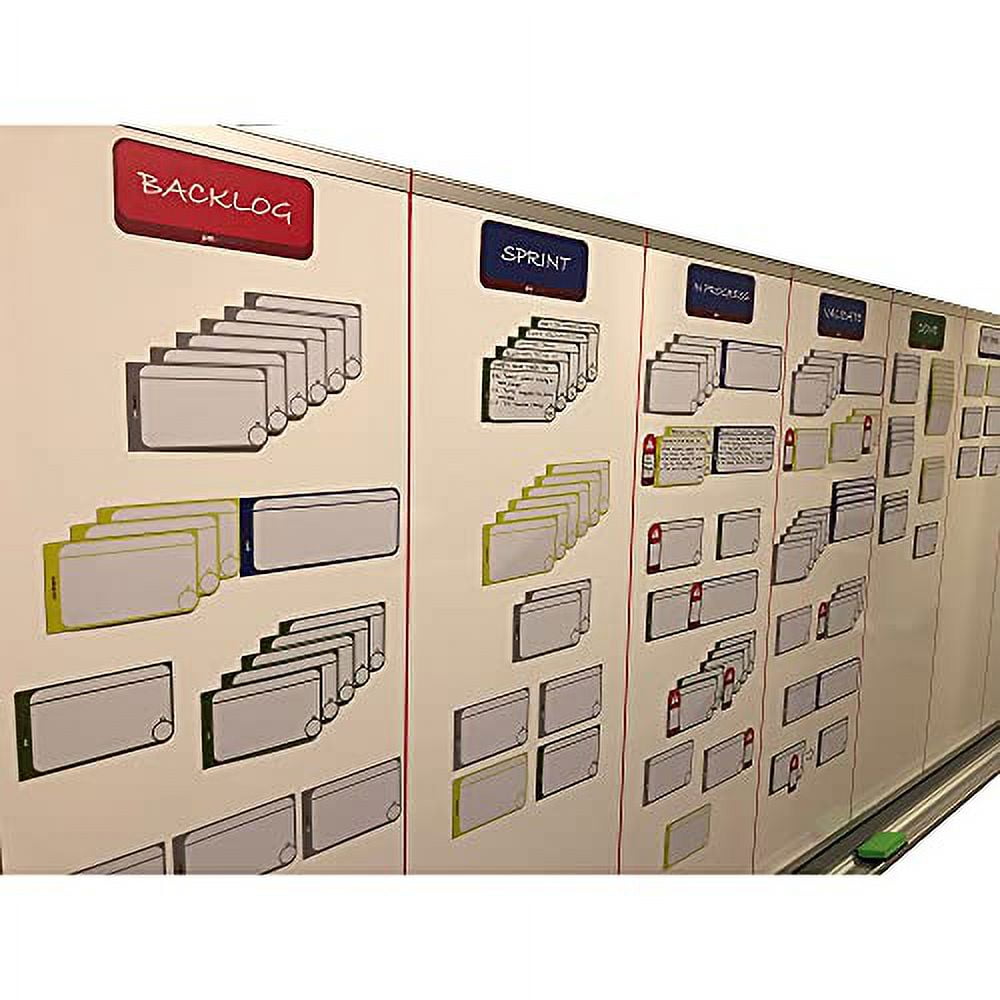pmxboard Column Headline Magnetic Kanban Cards for Kanban Board, Scrum ...