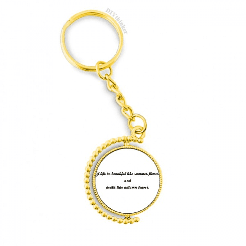 poetry quote life like summer flower metal connector key chain ...