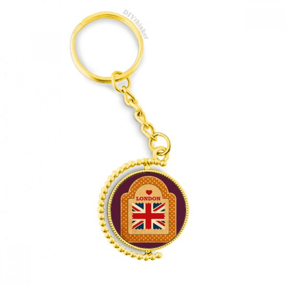 point uk london stamp union jack metal connector key chain accessory en ...