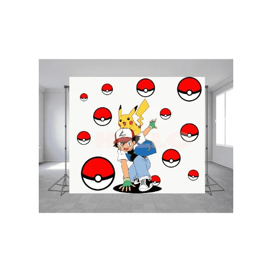 poke 7x5ft decoration backdrop, favorite anime theme, pika - chu ...